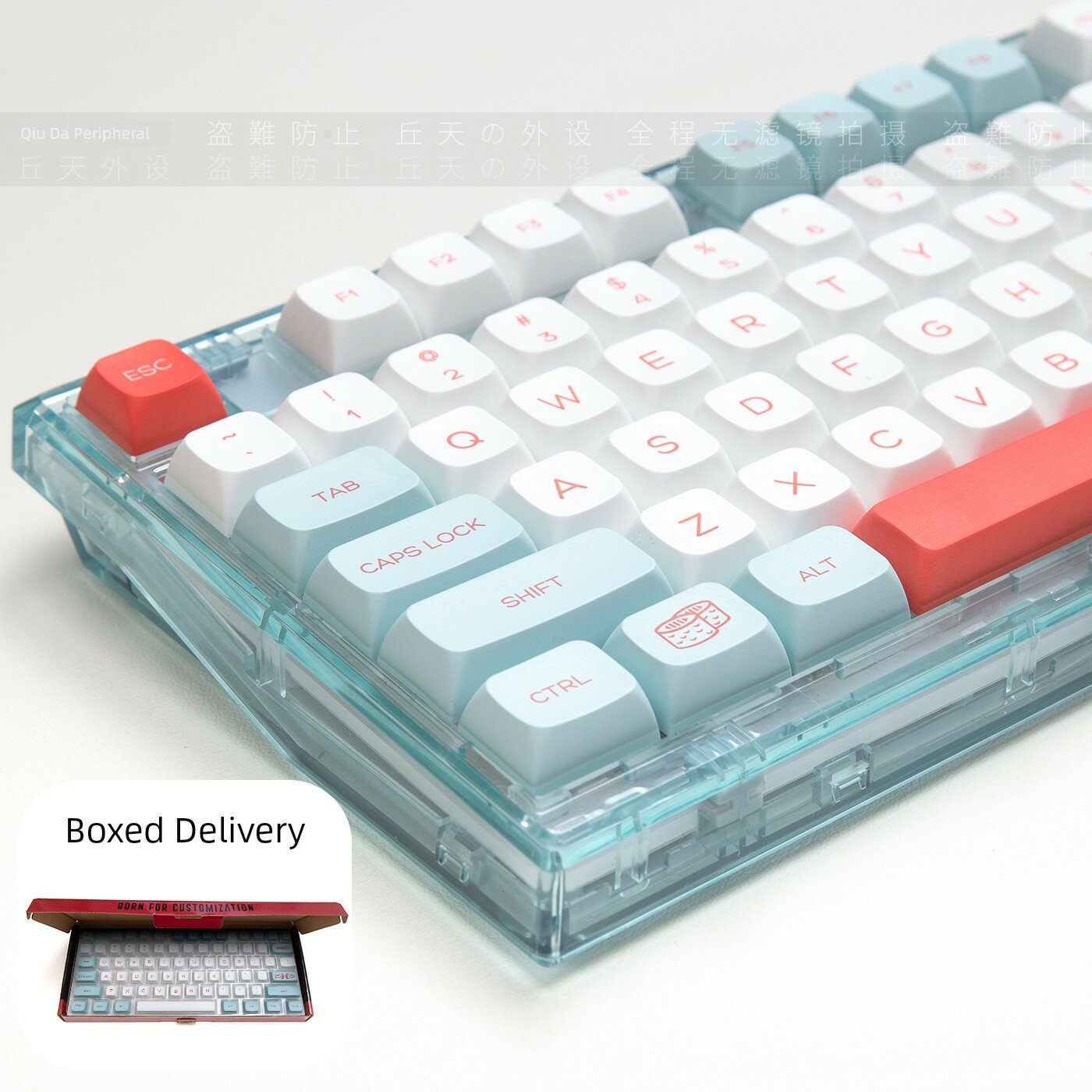Салмон-цвет, высота XDA, PBT, термопечать, клавиатурные накладки для IKBC 61/64/84/87/98/104, упаковка в коробку