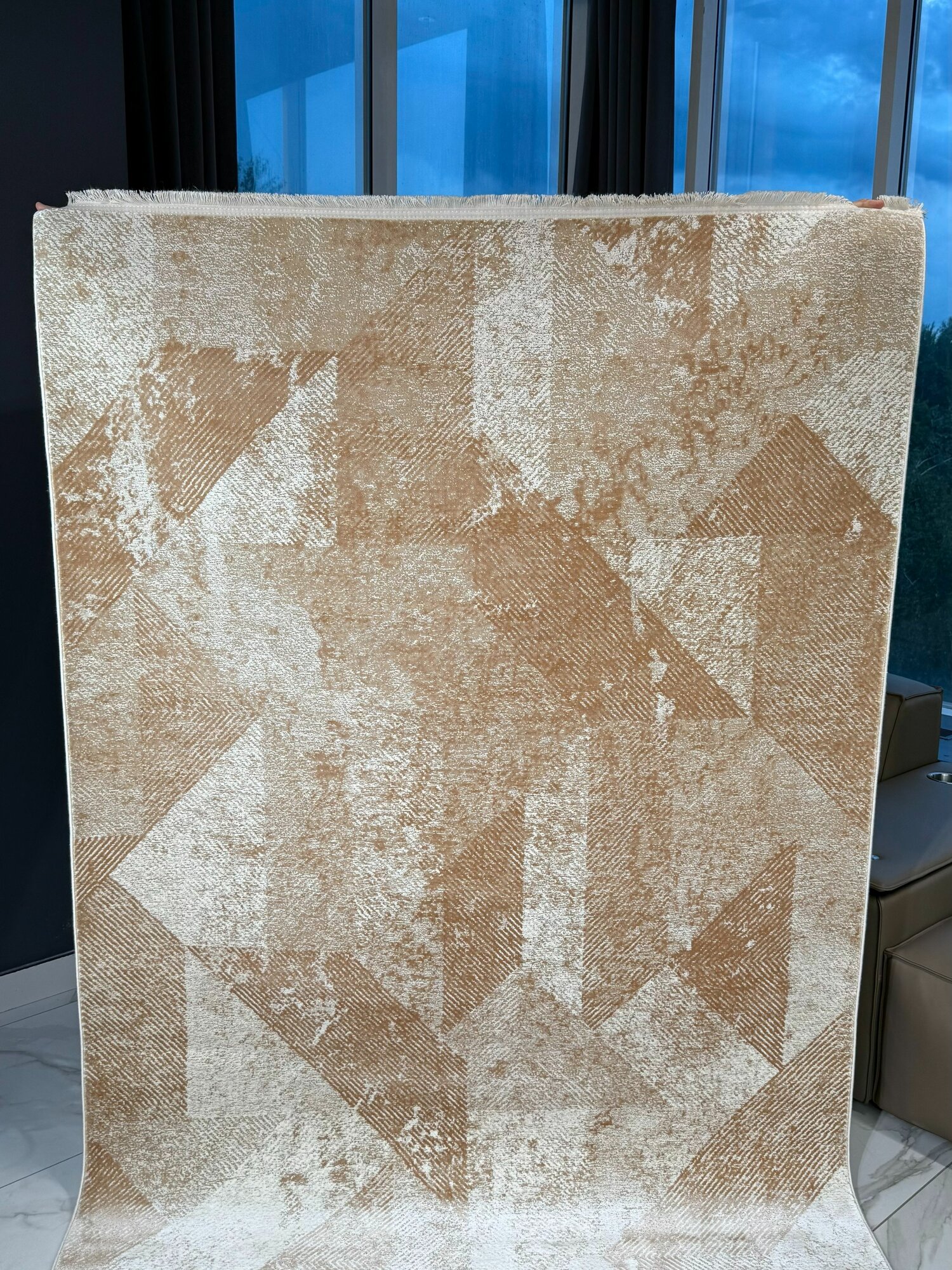 Ковер прямоугольный высокоплотный натуральный PREMIUM-коллекции иранский дизайнерский 2,5 х 3,5 м, шёлк и хлопок, шёлковый блеск, размер 250 на 350 см высокого качества