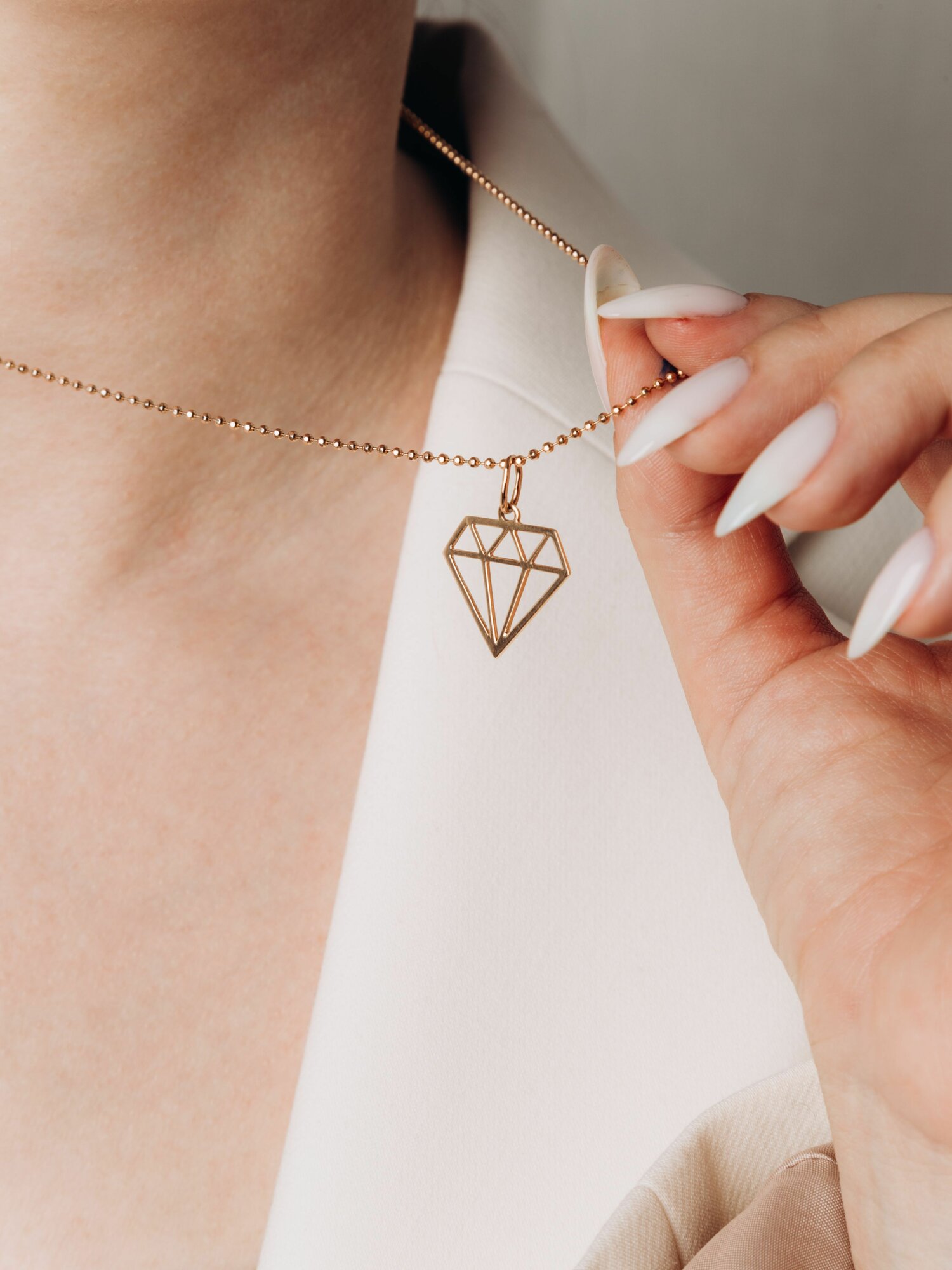 Подвеска, красное золото, 585 проба