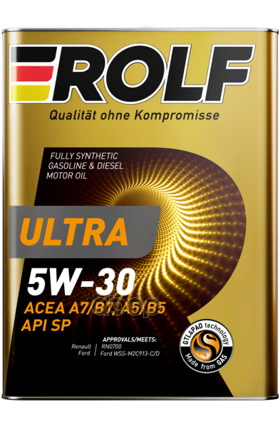 ROLF Масло Rolf Ultra 5 30 A5 B5 SP синтетическое (металл) 4 л