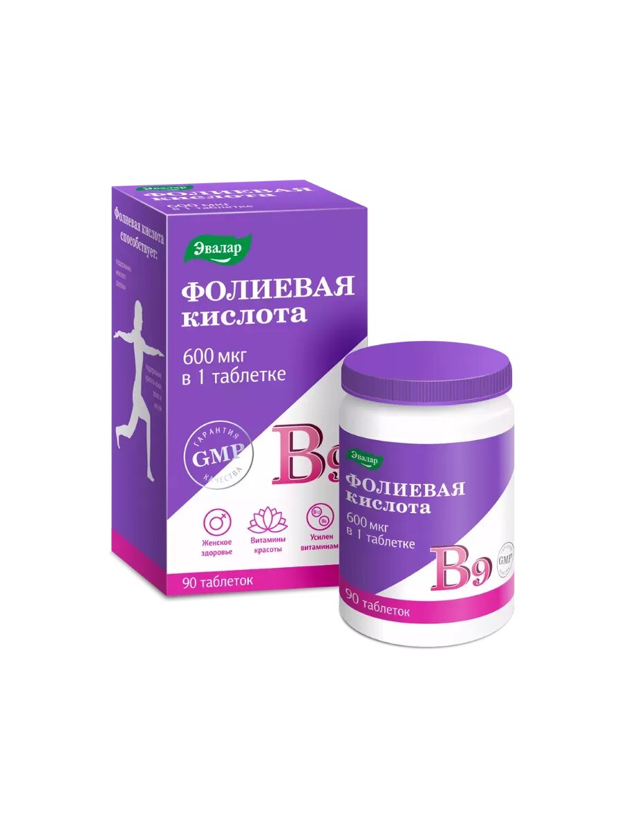 Фолиевая кислота с витаминами в 12 и в 6 90 шт. таблетки мас