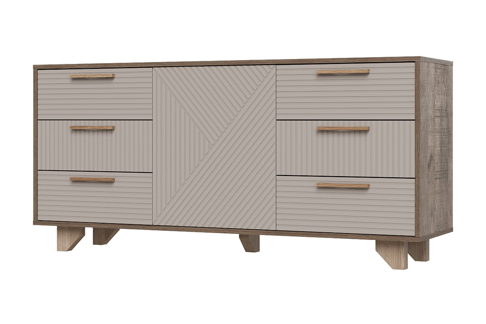 Комод для одежды Нонтон Ньёрд, дуб самдал / ива пепельная, 150x40.8x70 см