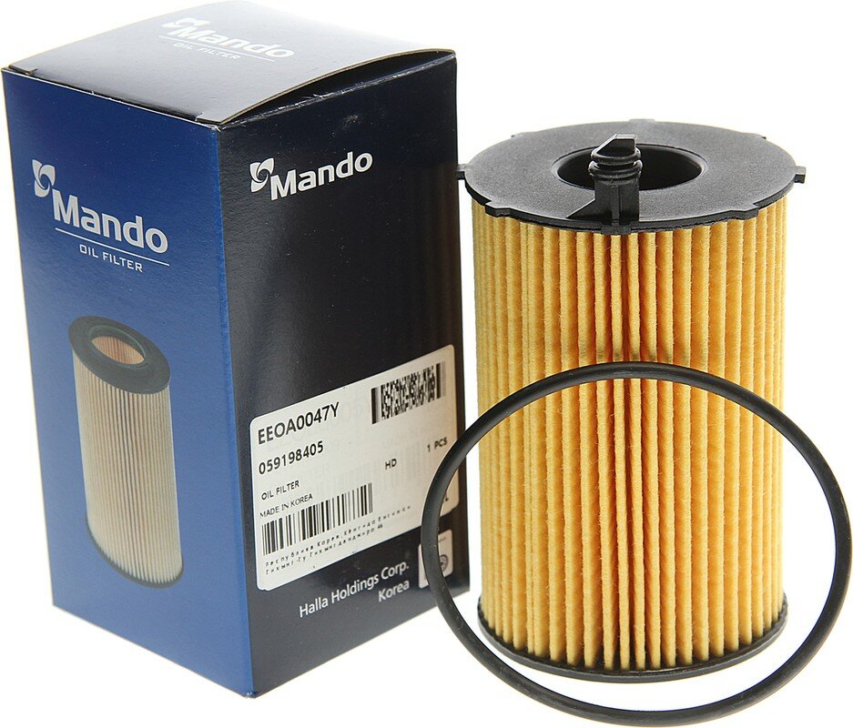 Фильтр масляный MANDO EEOA0047Y Audi A4 3.0d 11-15, A5 3.0d 11-17, A6 3.0d 10-18, A7 3.0d 10-18, A8 3.0d 10-18, Q5 3.0d 12->, Q7 4l 3.0d 07->, Porsche Cayenne II 3.0d 10->, Macan 3.0d 14->