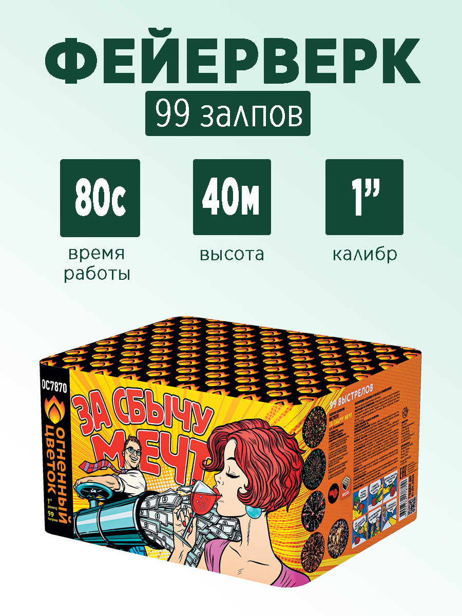 Салют "За Сбыту Мечт" 99 залпов