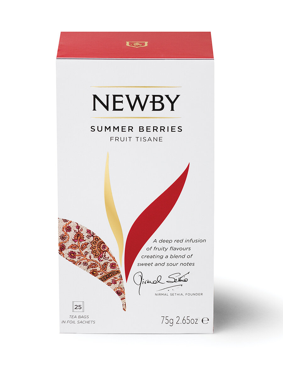 Тизан Newby "Летние Ягоды" с фруктовым вкусом, 25 пакетиков, 1/75г