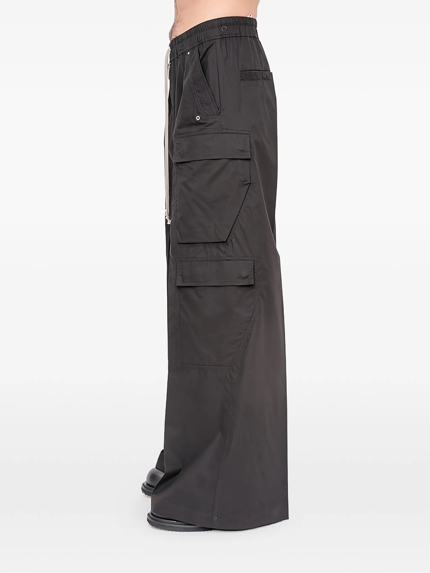 Брюки Rick Owens Drawstring-fastening cargo pants, размер 50, черный — фото 1