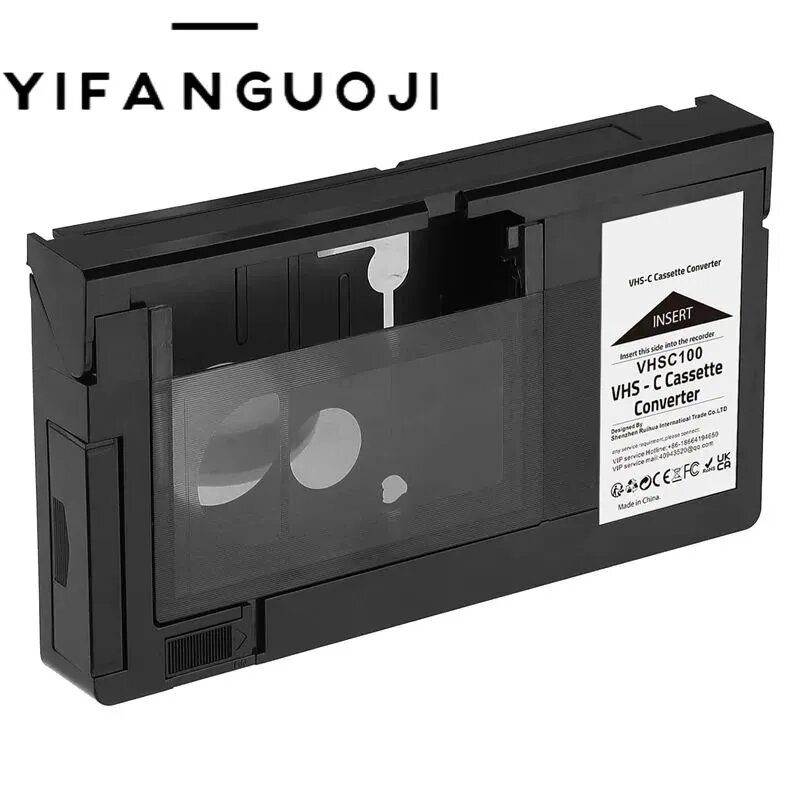 Видеокассета для VHS-C, длительность 60 мин, конвертер для работы с видео