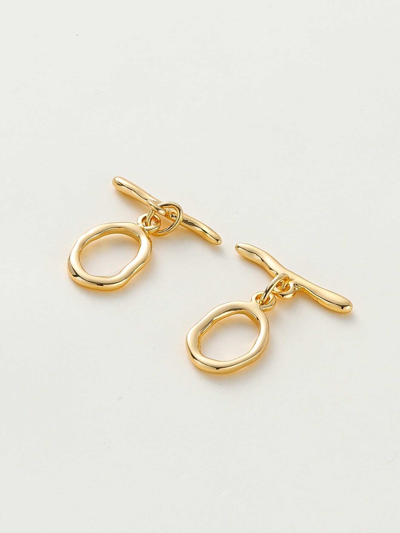 Тогл Тоггл 4 шт. Замок для браслетов, застежка для украшений, цвет золота 18k, Размер 12.5*20 мм.