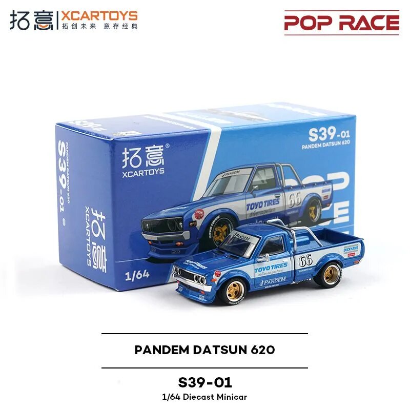 Игрушечный автомобиль PopRace Pandem Datsun 620 1:64 (металлические и пластиковые детали) S39-01#