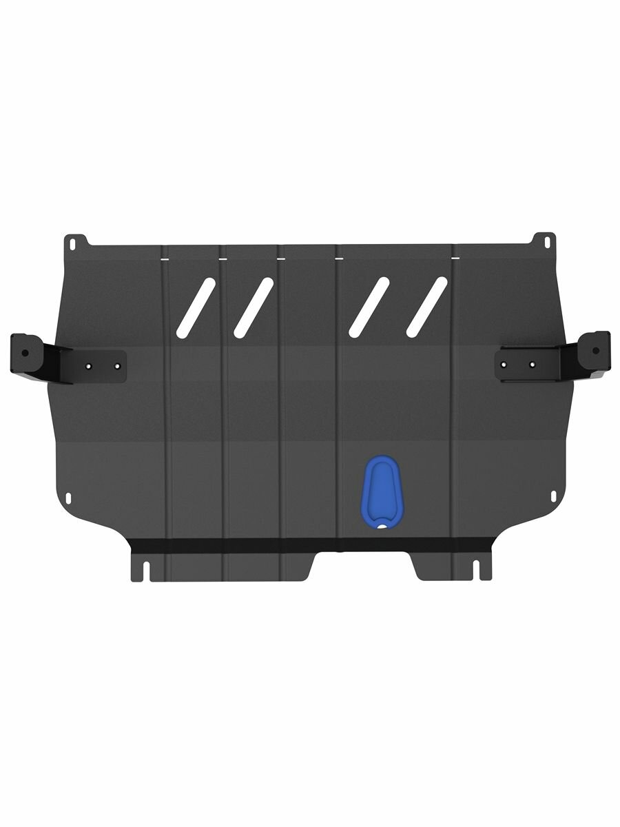 Защита картера и коробки передач для VOLKSWAGEN Polo (10-14), SKODA Rapid, Roomster, Fabia (13-17), 1,4/1,6 бен. МТ/АТ / Фольксваген Поло