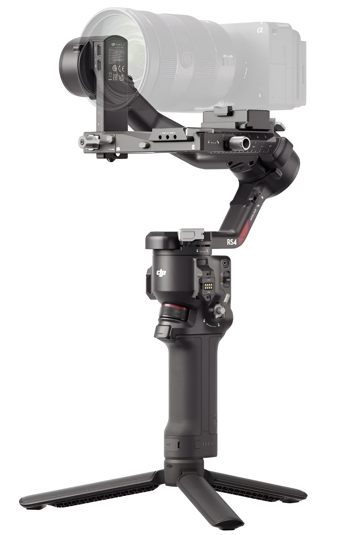 Стабилизатор для камеры DJI RS 4, грузоподъёмность до 3кг, 3-х осевой, чёрный