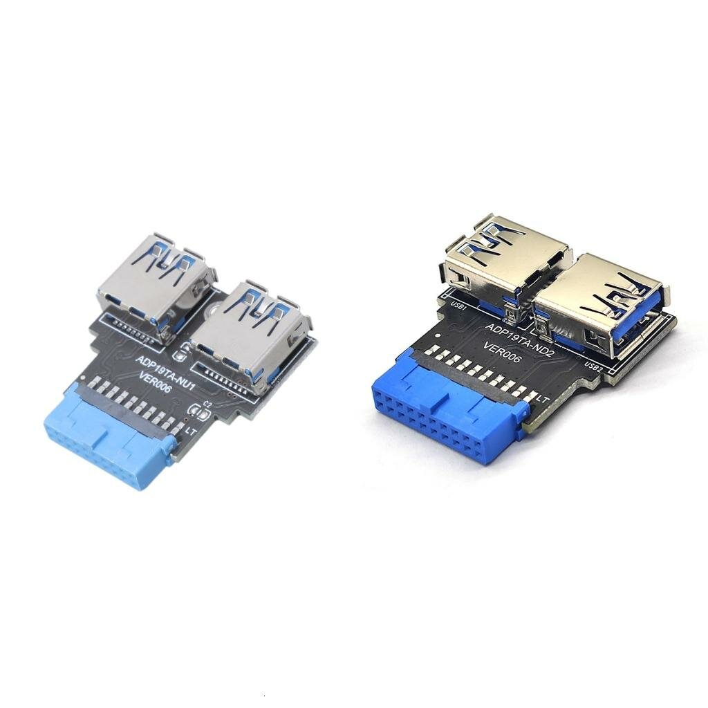 Адаптер 19-pin → два USB 3.0, A — фото 1