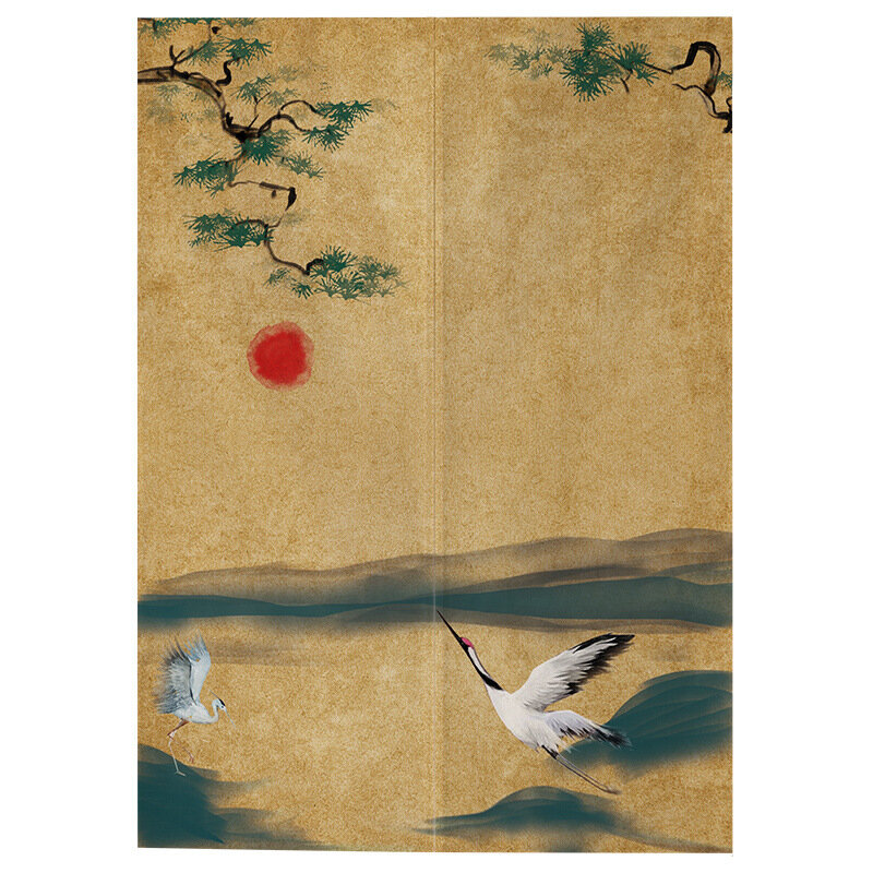 Дверная занавеска в китайском стиле, перегородка-занавеска, кухонная занавеска, домашняя полудлинная тканевая занавеска для спальни, тканевая занавеска в китайском стиле, подвесная занавеска без сверления.