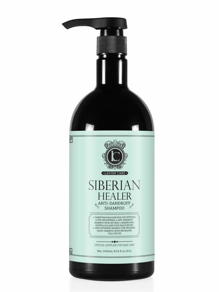 Lavish Care Шампунь от перхоти мужской "Siberian Healer Anti-dandruff Shampoo" с дозатором в комплекте, 1000 мл