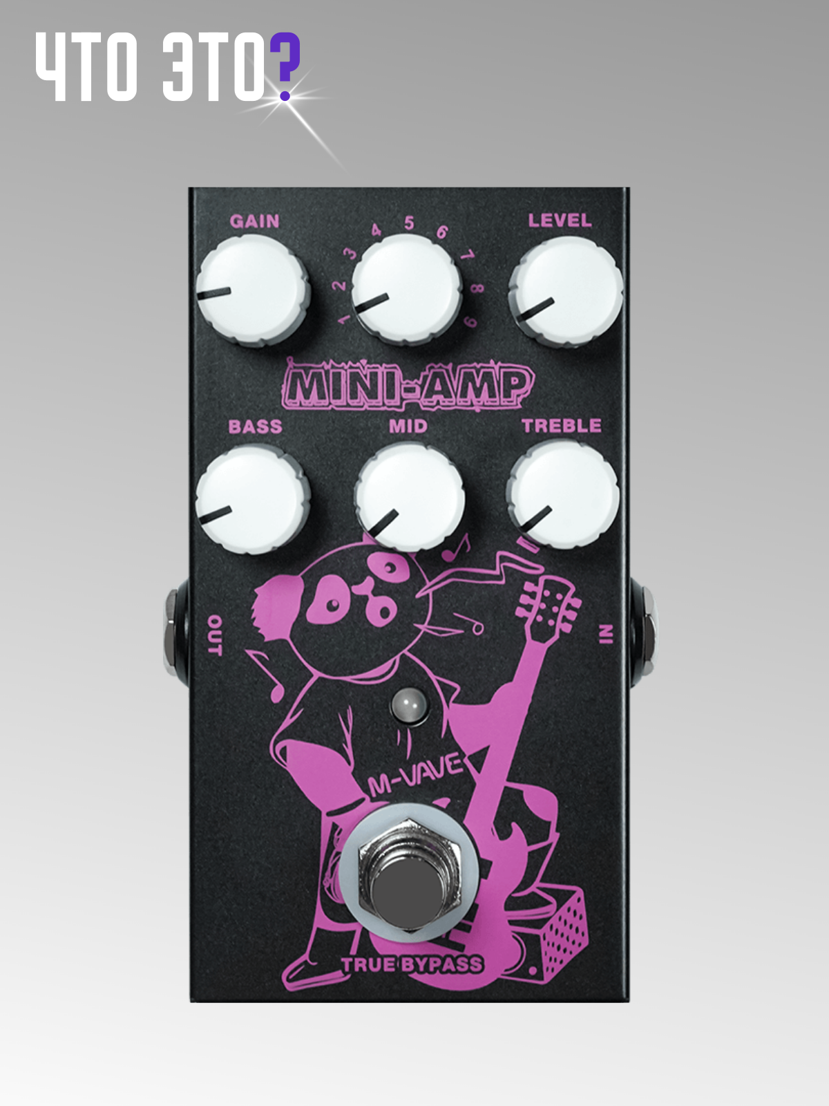 Педаль эффектов M-VAVE Mini-Amp, имитация усилителя, 9 эффектов, для электро и бас-гитары — фото 1