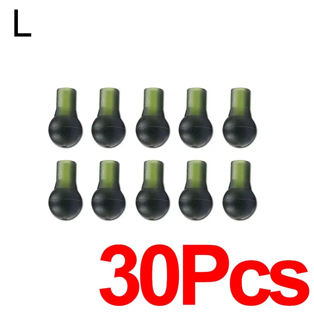 Буферные бусины TPR 12 мм Dark Green-L-30Pcs