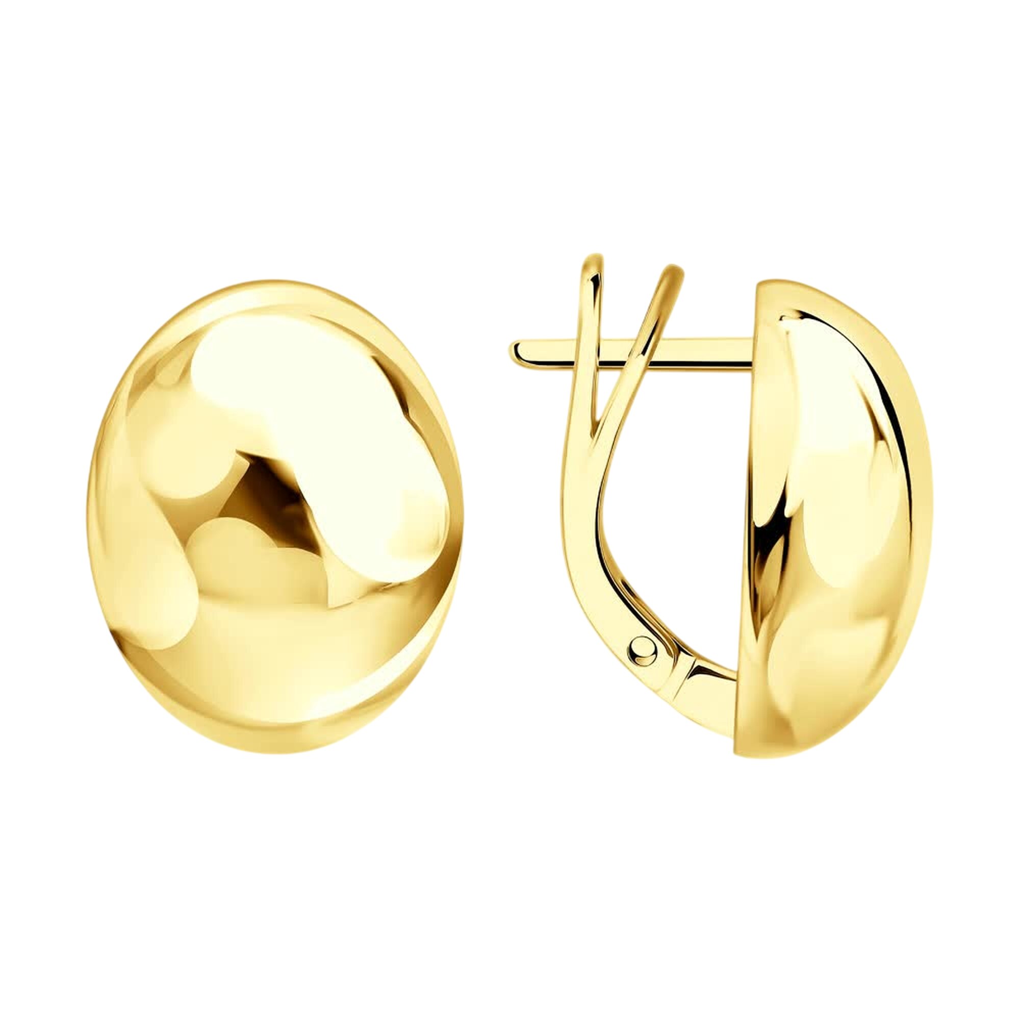 Серьги, серебро, 925 проба, золочение