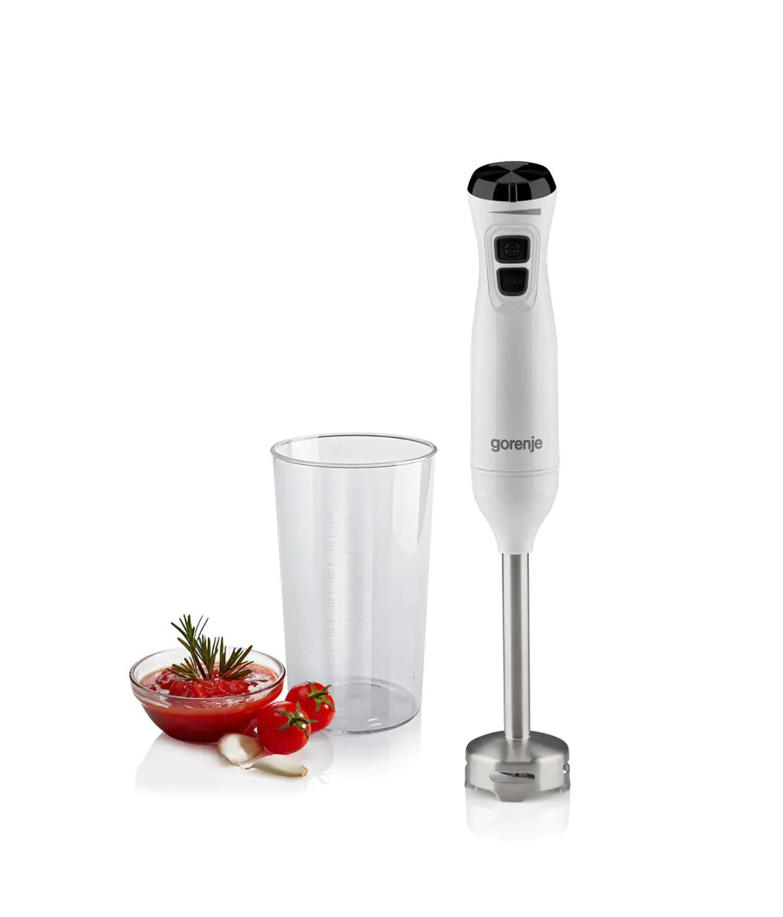 Блендер Gorenje HBX601XG, погружной, мощность 600 Вт, бело-серый