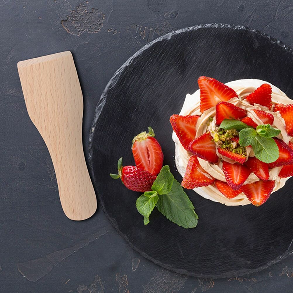 Маленький деревянный шпатель для сливочного масла, многофункциональный кухонный скребок