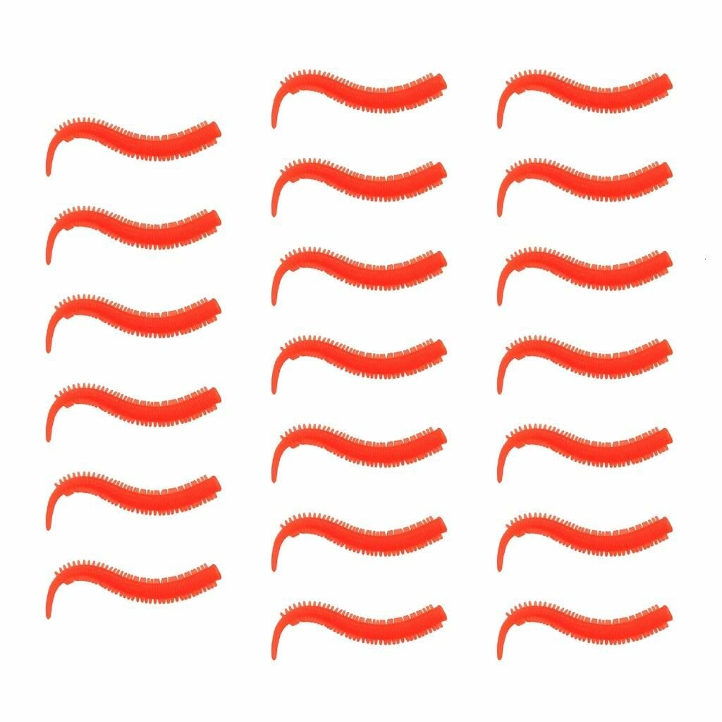 Искусственные черви для рыбалки 7,5 см, 20 шт, Цвет 4