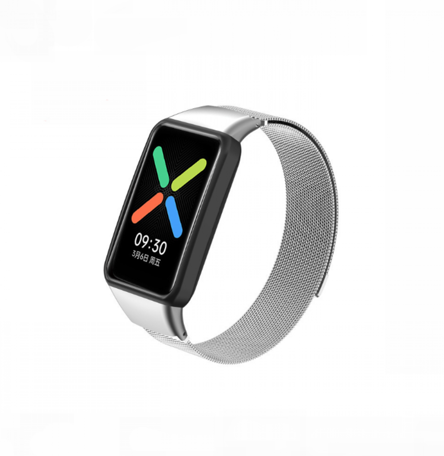 Миланский ремешок MyPads Milanese для OPPO Watch Free из нержавеющей стали с магнитным замком