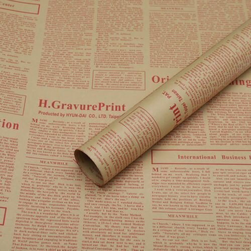 Бумага для упаковки цветов, винтажная крафт-бумага для рукоделия, старинная цветочная бумага, набор бумаги для букетов ручной работы для цветочного магазина.