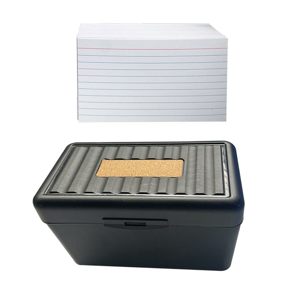 Цветные линованные заметки 3×5 дюйма, Черный ящик на 200 листов