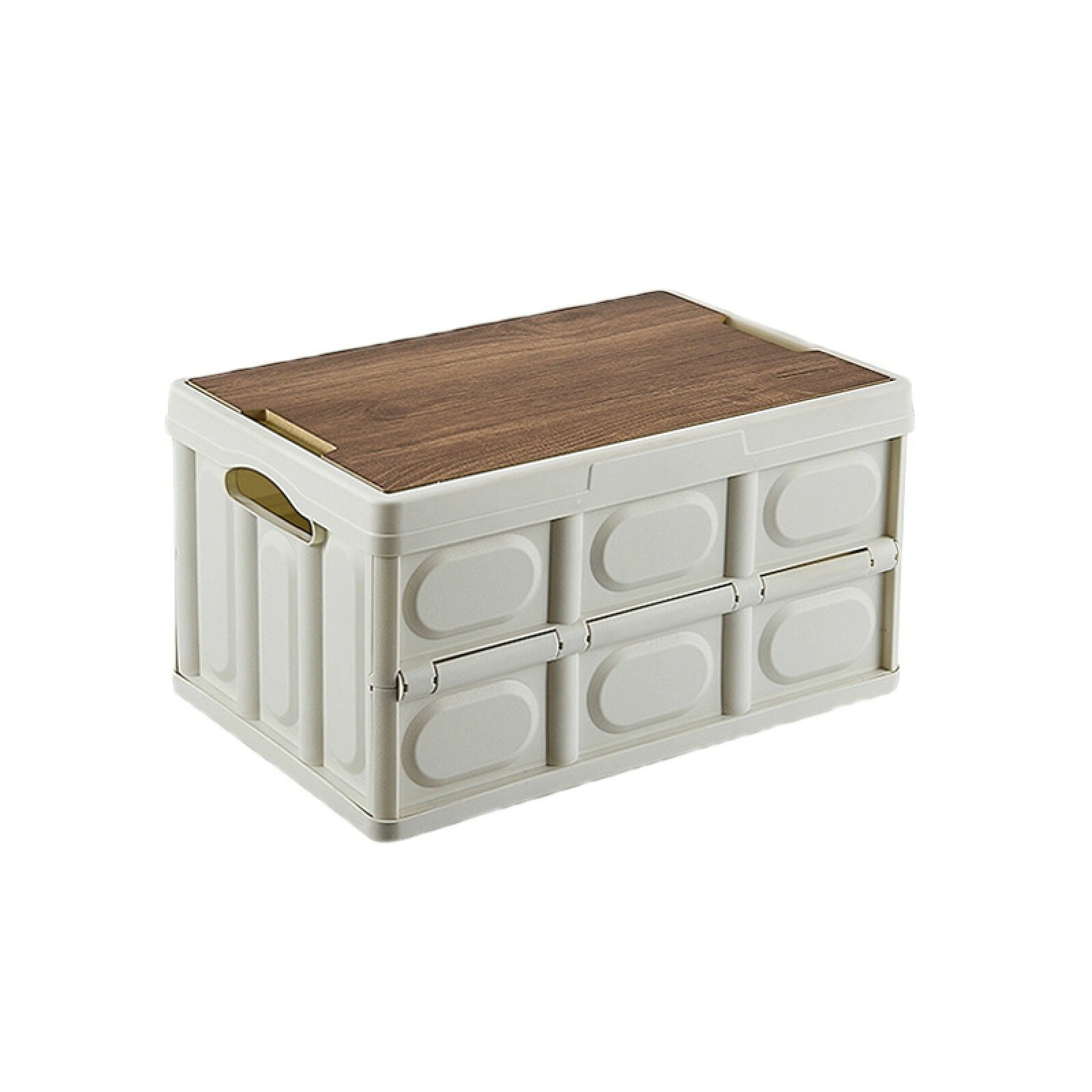 Органайзер MyPads универсальный 30 л с крышкой из прочного пластика и дерева для хранения и транспортировки