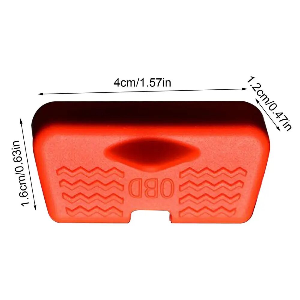 Крышка OBD порта, силиконовая, красный, 4cm/1.57in