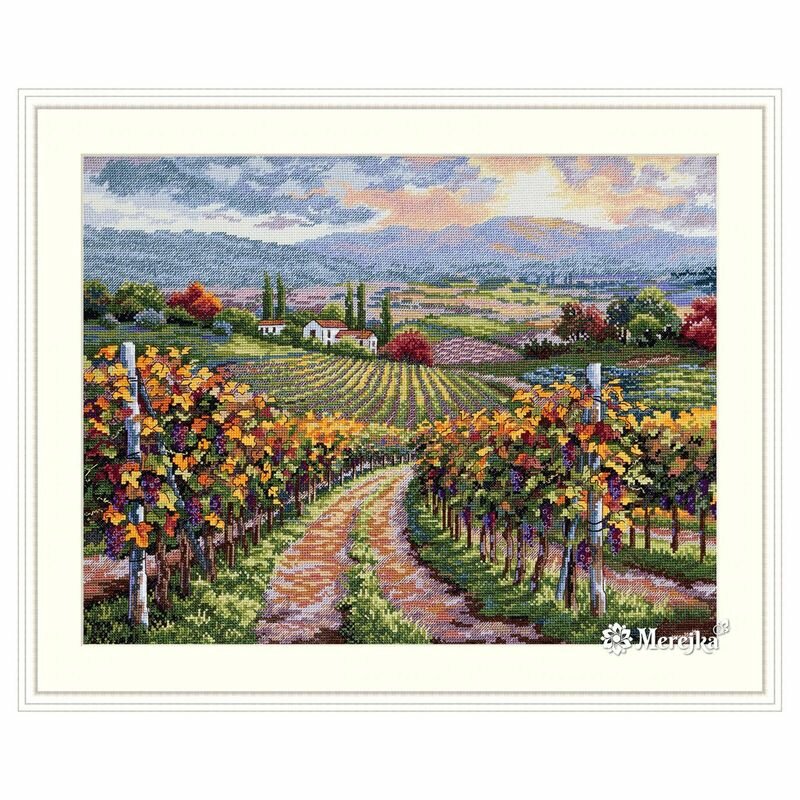 Набор для вышивания крестом, Виньярд Хилл, Подсчитал холст, Merejka K-164