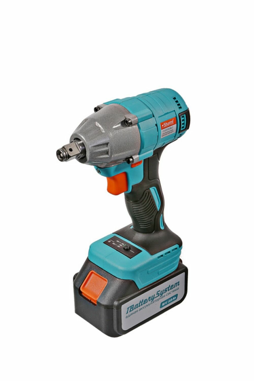 Гайковерт аккумуляторный Sturm 18 В, 0-2400 об/м, 350 Нм, ударный, 3 Ач, 1 аккумулятор LI-ION, бесщеточный двигатель 1BatterySystem CD20350BLC STURM*1/5