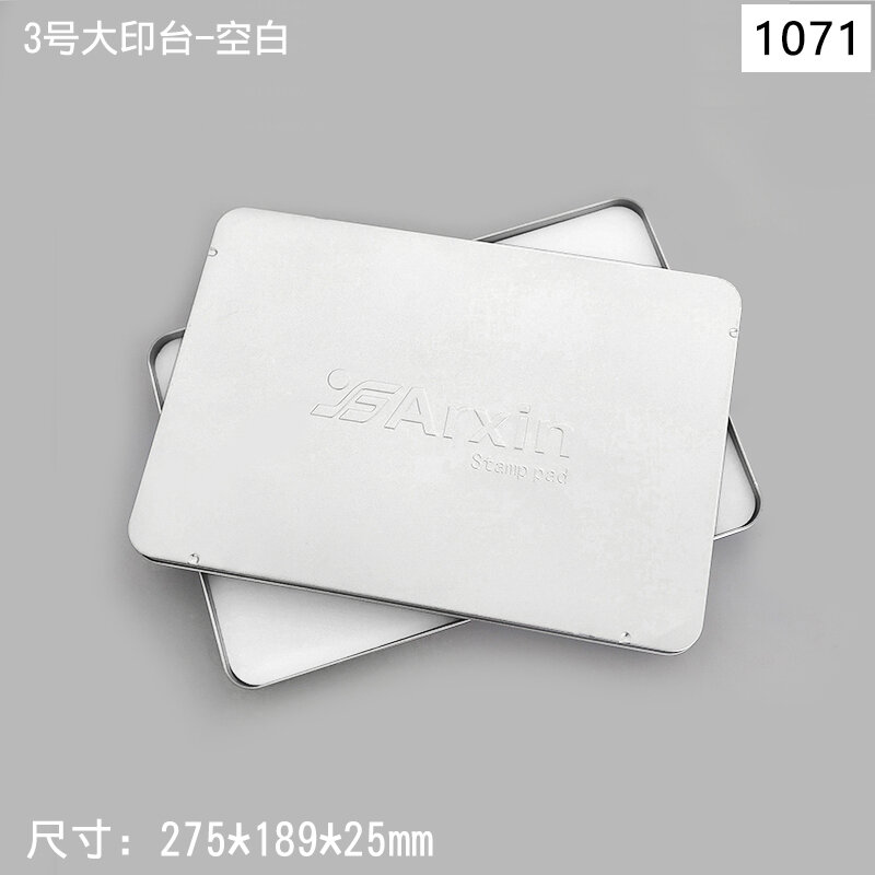 Красная прямоугольная железная коробка с штемпельной подушкой, сверхбольшой синий быстросохнущий штемпельный штамп для отпечатков рук и ног, зеленые и фиолетовые штемпельные чернила для офисного использования.