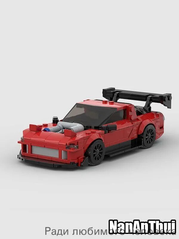 Строительный блок автомобиля Mazda RX-7 Moc собранная игрушка из мелких частиц