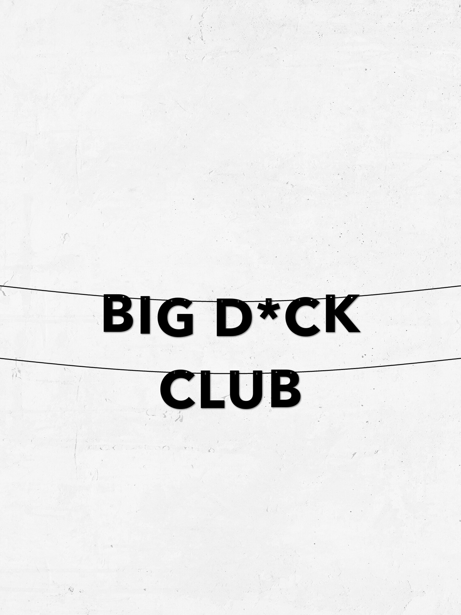 Гирлянда из букв Big D*ck Club - Декор для Тематических Вечеринок, Высота 10 см, Долговечный Материал, Легкое Крепление