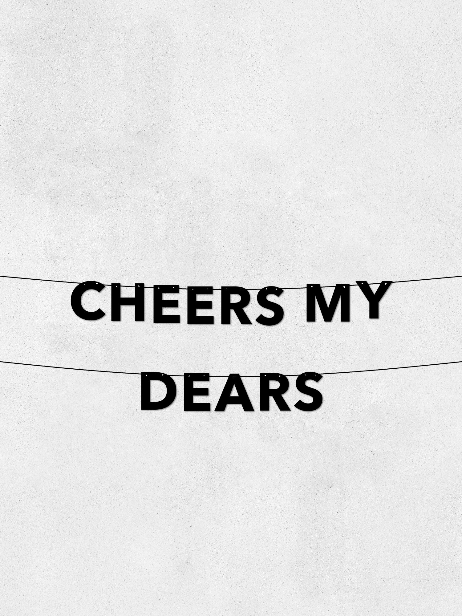 Гирлянда из букв Cheers My Dears - Долговечный декор для кафе и баров, 10 см, легко крепится, стильный интерьер