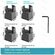 Демпфер мебельный черный для мебели высота 80 мм ширина регулируемая