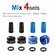 Комплект клапанов Presta, Mix BlackBlue 4sets, Синий