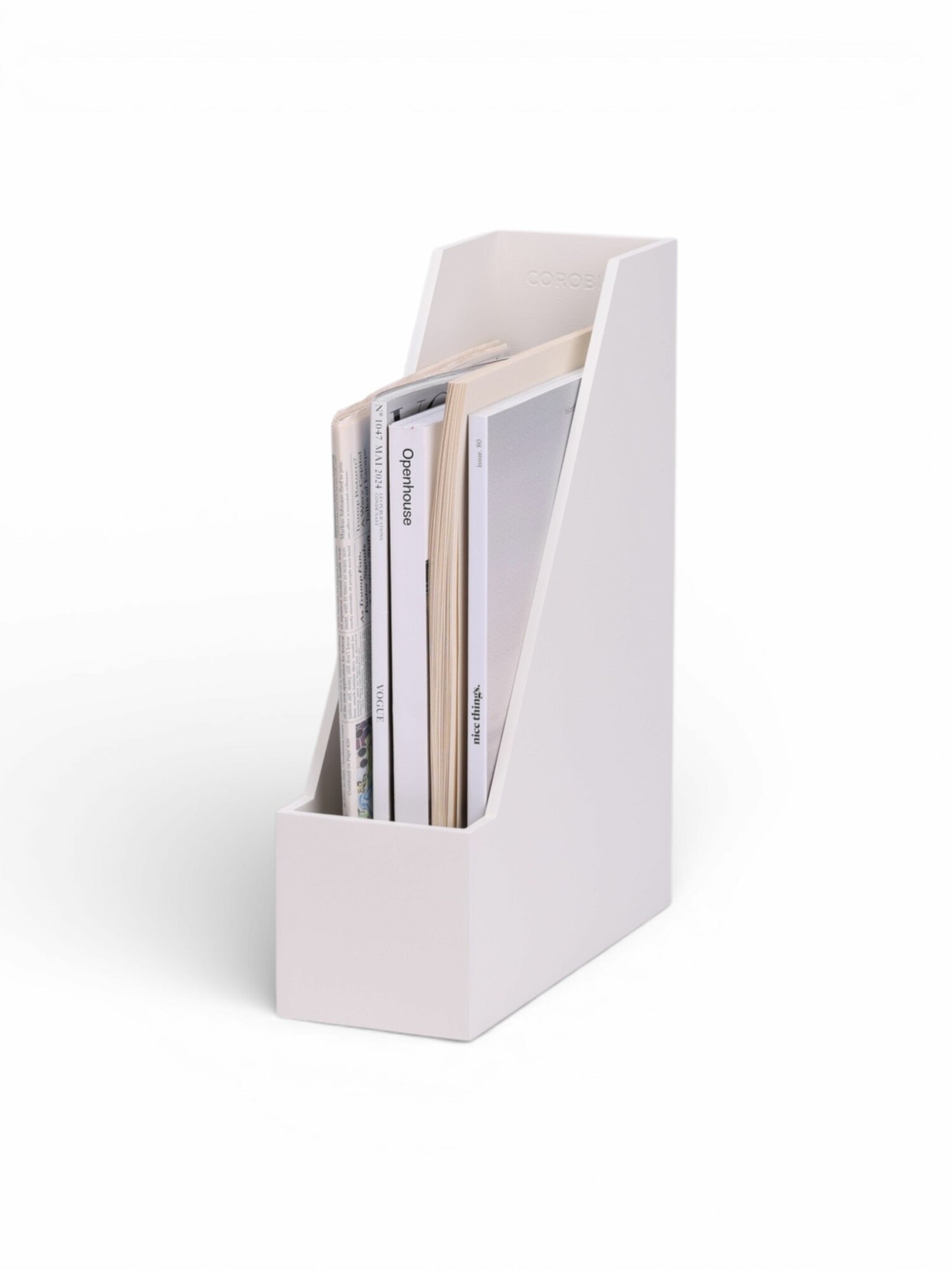 Лоток / Органайзер для бумаг вертикальный A41, дерево, цвет белый