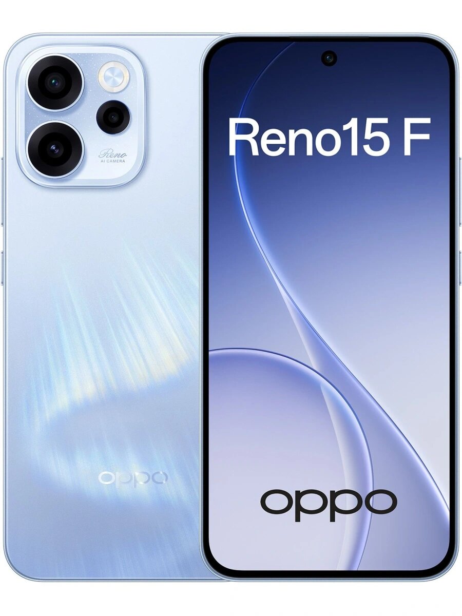 Смартфон Oppo Reno15 F 5G 256Gb 8Gb голубой 3G 4G 2Sim 6.57" AMOLED 1080x2372 And16 50Mpix 802.11 a/b/g/n/ac NFC GPS