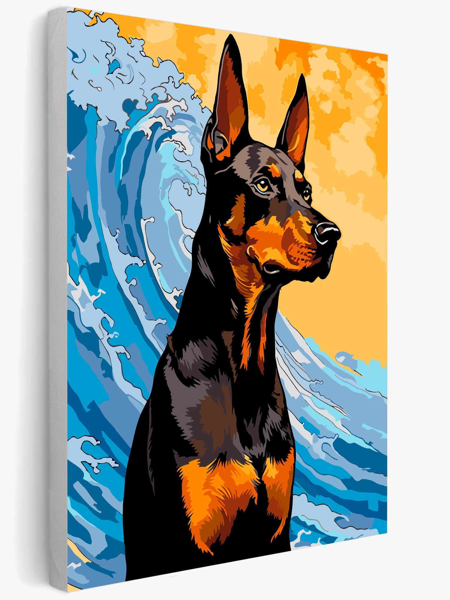 Картина по номерам доберман