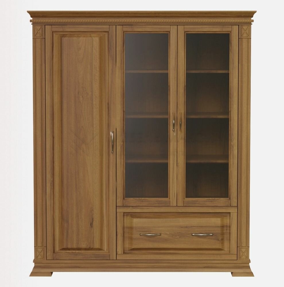 Шкаф книжный Верди 104 из массива сосны