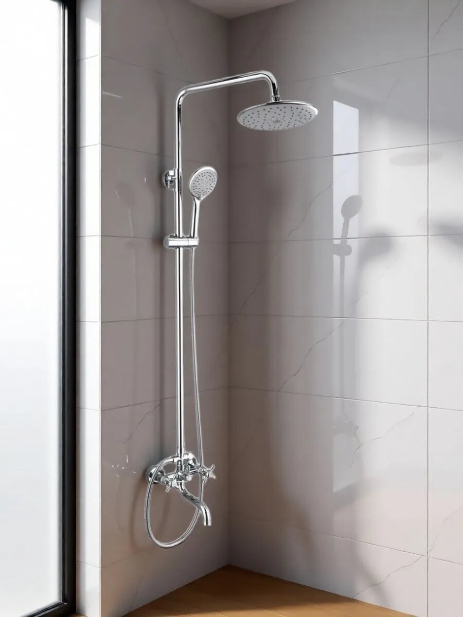 Душевая система из латуни с тропическим душем V120162 от бренда Vieir