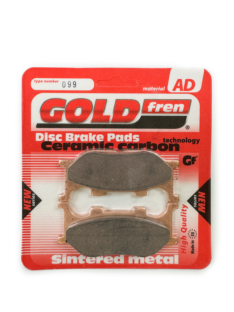 Колодки тормозные GOLDfren 099 AD кросс TRW MCB666, SBS 691, EBC FA 199, Ferodo FDB 2003 оригинал