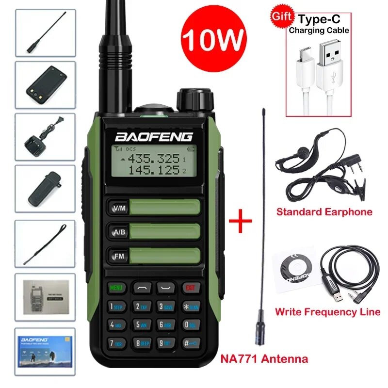 Baofeng UV16 Max V2, 10 Вт, Green, Packge 10