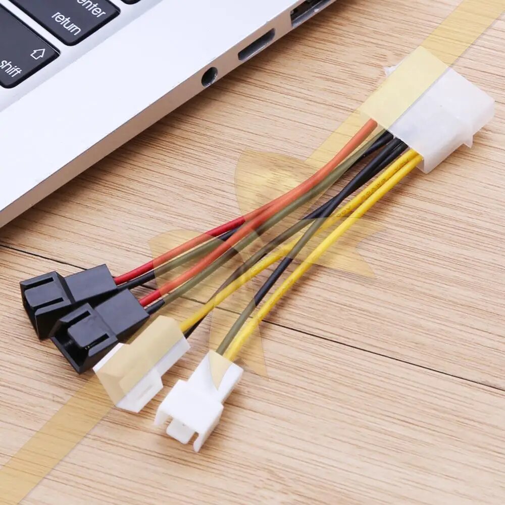 Кабель-адаптер Molex 4-pin на 3-pin 12V*2 / 5V*2 2 шт.