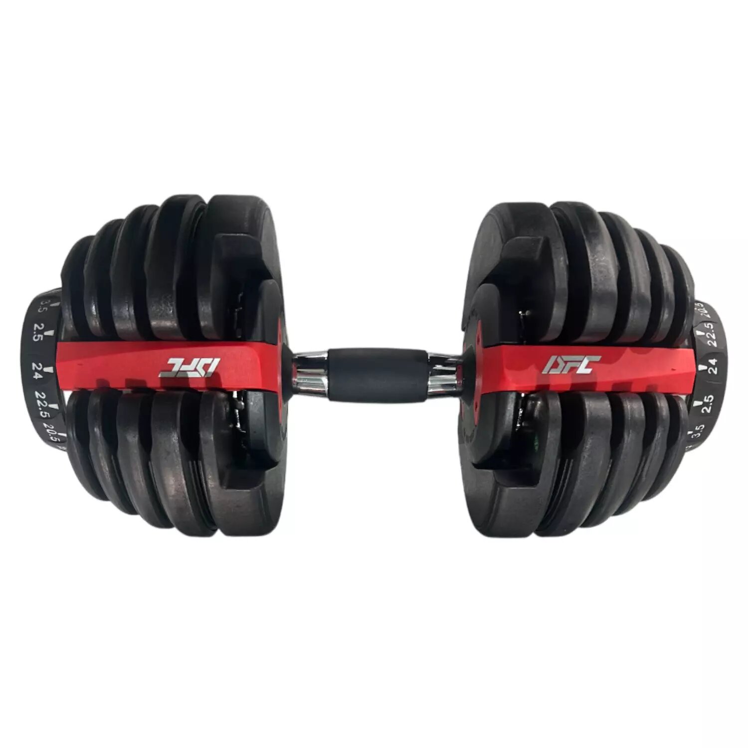 Регулируемая гантель DFC SQ-DB003 от 2,5 до 24 кг (15 уровней нагрузки)