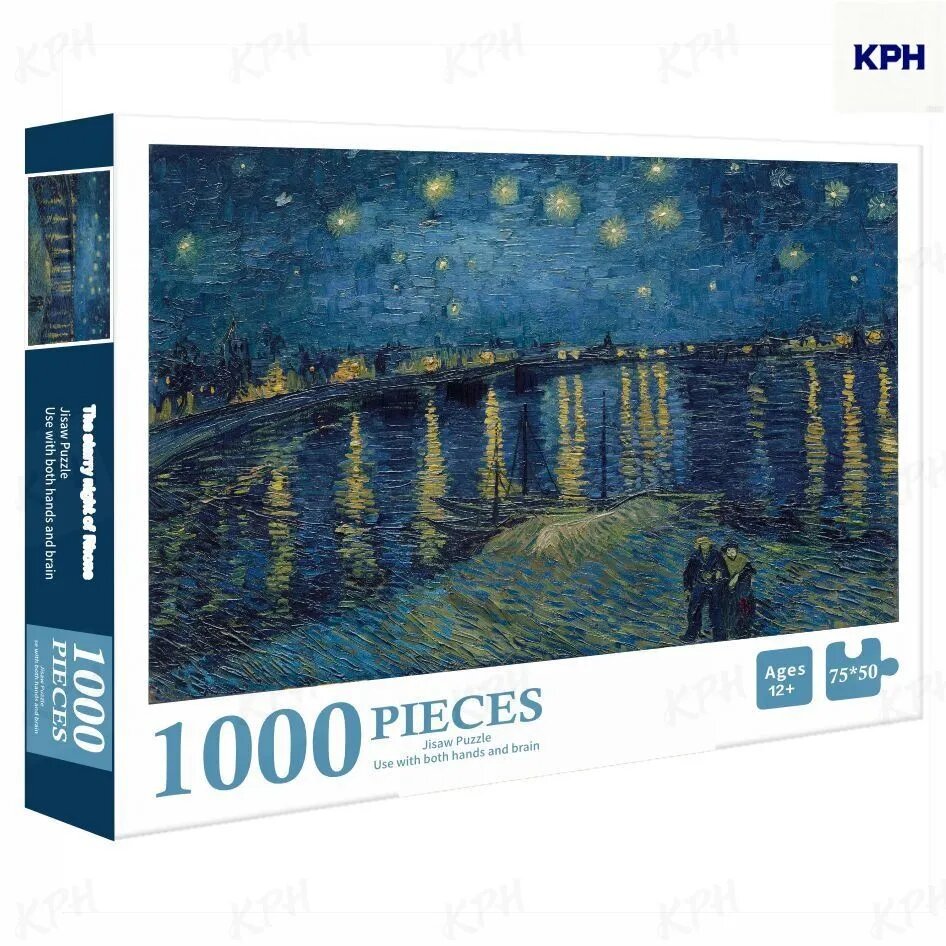 Звездная ночь над Роной Пазл 1000 деталей для всей семьи, развивающая игрушка, релаксация, DIY, подарок