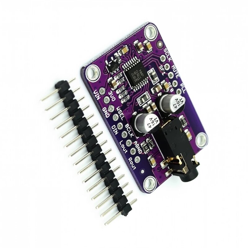 Модуль Звукового Декодирования UDA1334A I2S Со Стереовыходом и Синхронизацией Часов PLL для Цифро-Аналогового Преобразования