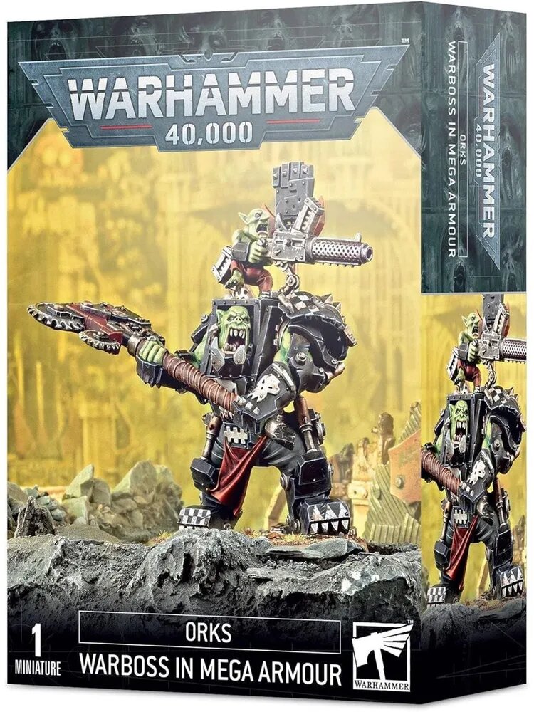 Миниатюры Warhammer 40,000: Orks: Warboss in Mega Armour