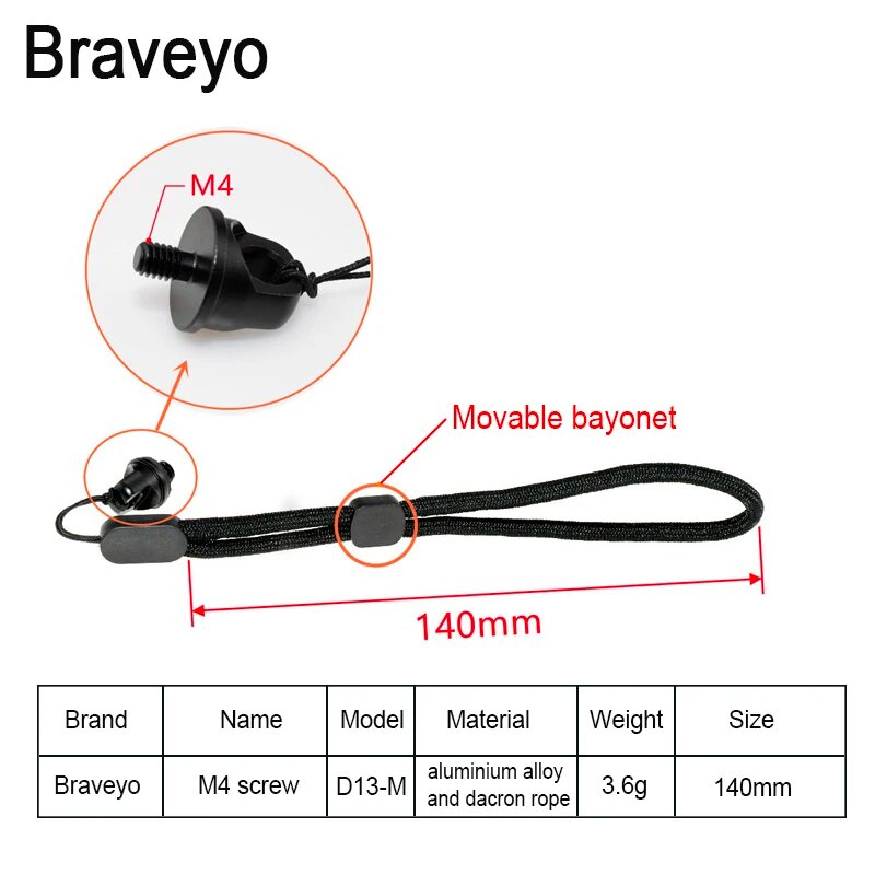 Vинт M4 Braveyo D13-M, 1шт